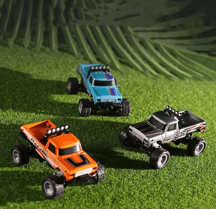 Mini Rc Truck, Mini Rc Monster Truck, 1:64 Scale Alloy, 2.4 Ghz Rc Semi ...