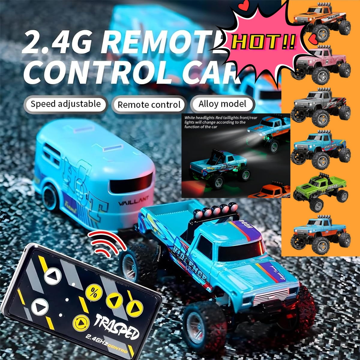 Mini Rc Truck , Mini Rc Monster Truck, Monster Truck Toys, 1:64 Scale ...
