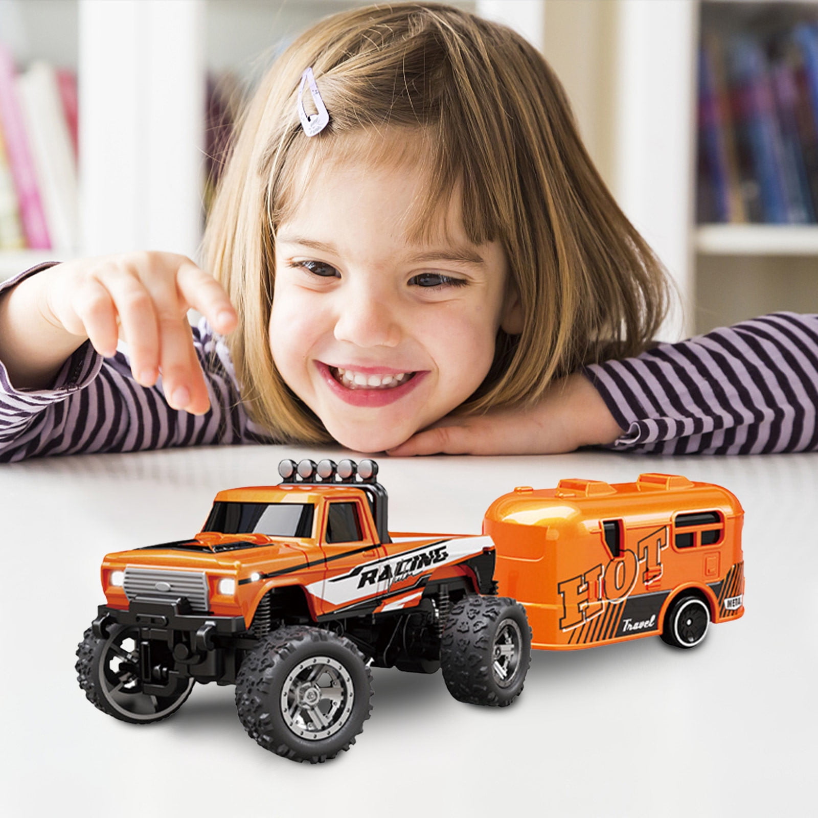 Mini Rc Truck with Trailer, Mini Rc Monster Truck, Monster Truck Toys ...