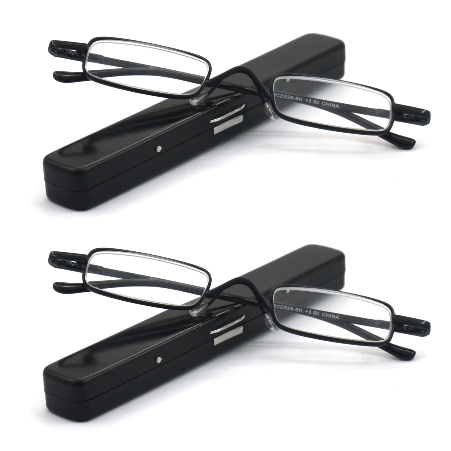 Mini Reading Glasses EYE ZOOM 2 Pack Metal Small Readers Light Portable ...