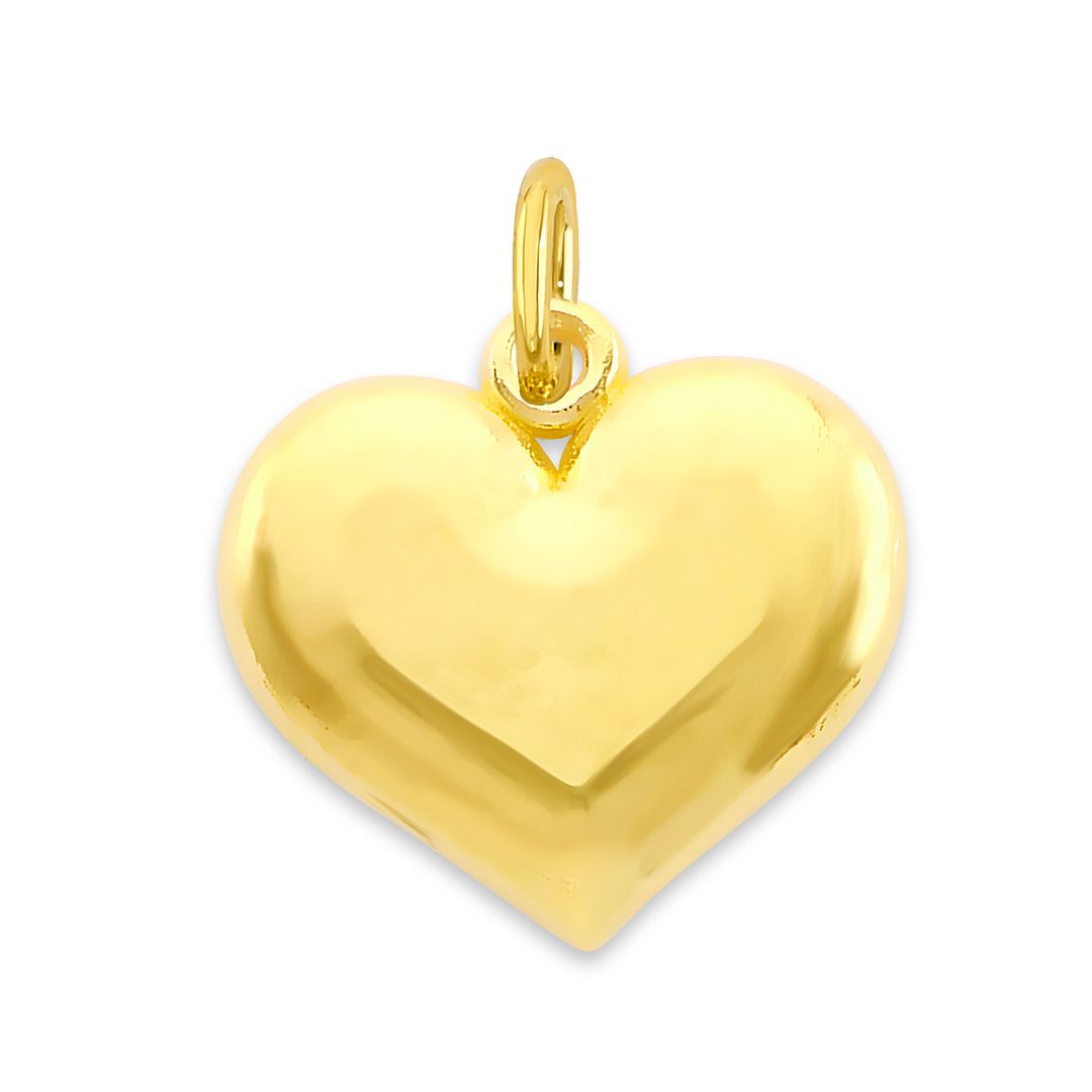 FB Jewels 14K White Gold Heart Disc Charm - Walmart.com