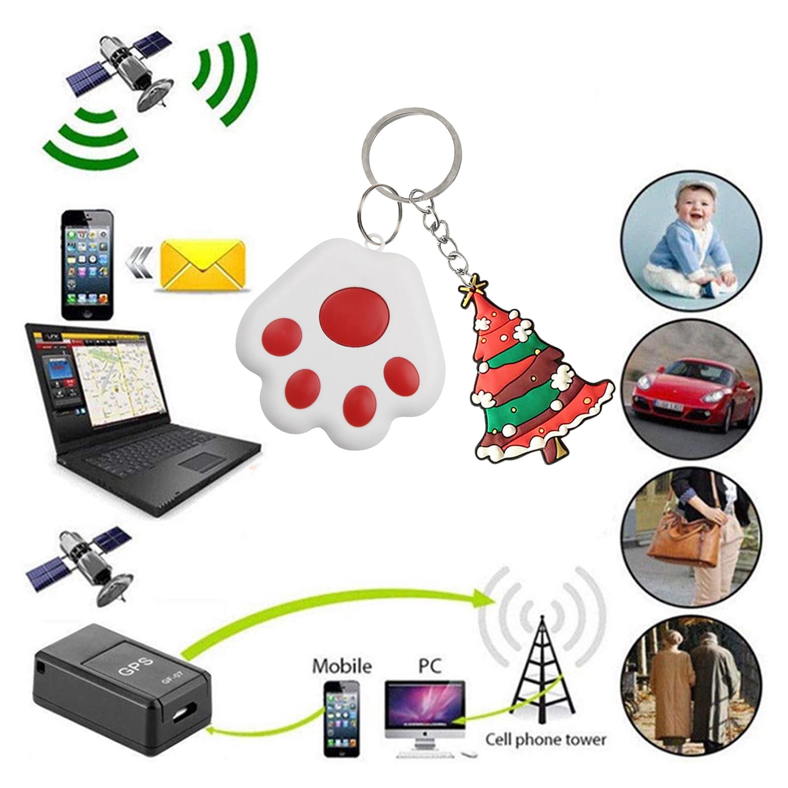 Mini Real Time Portable Keys Locator, Rea-ltime Finder Device with ...