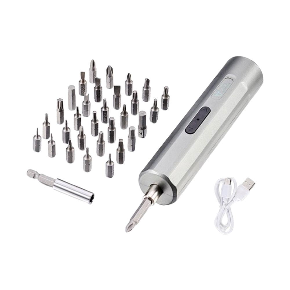 Mini Rechargeable Cordless Electric Screwdriver Drill USB Power ...