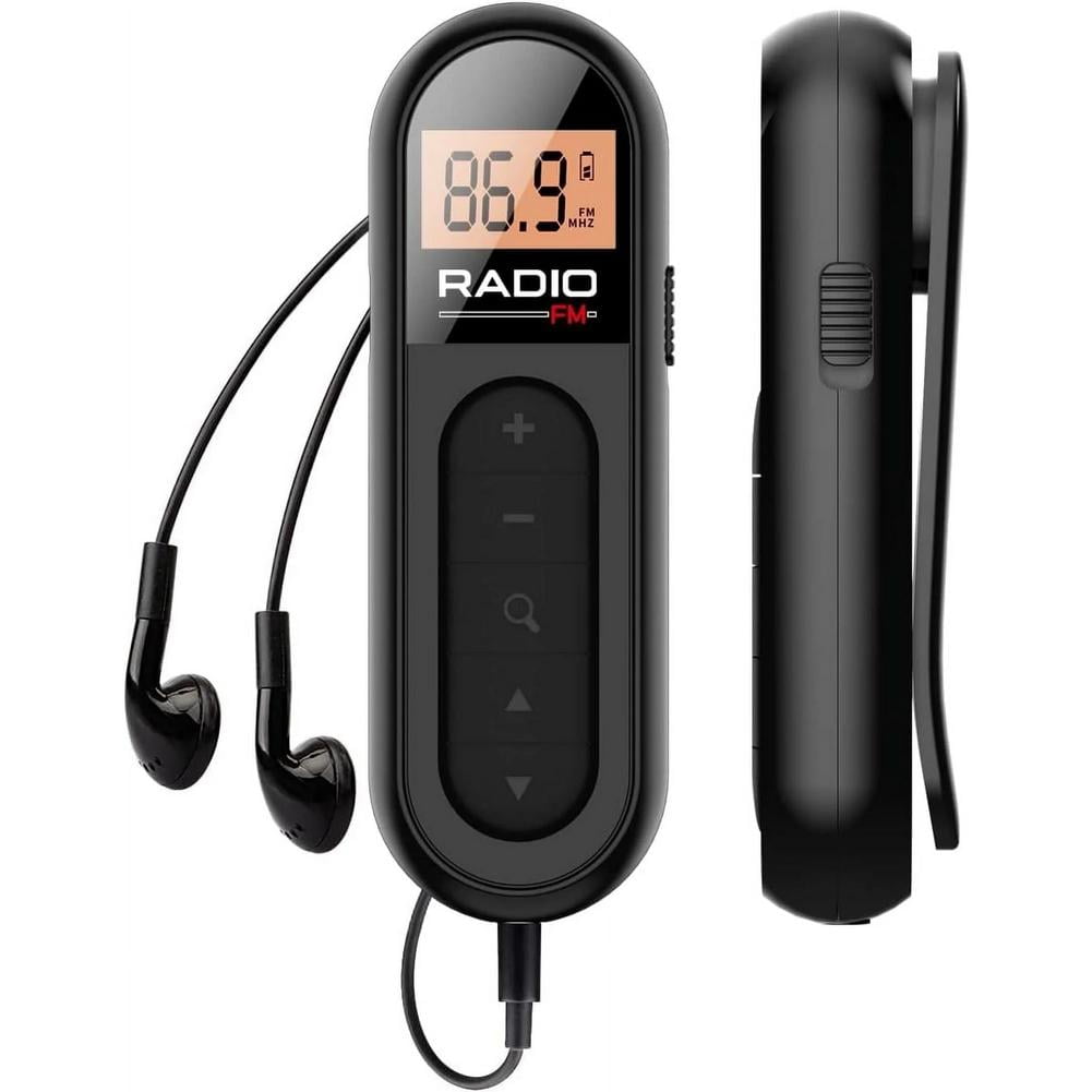 Mini Rechargeable FM Radio with Clip, Portable Pocket Radio for Sports ...