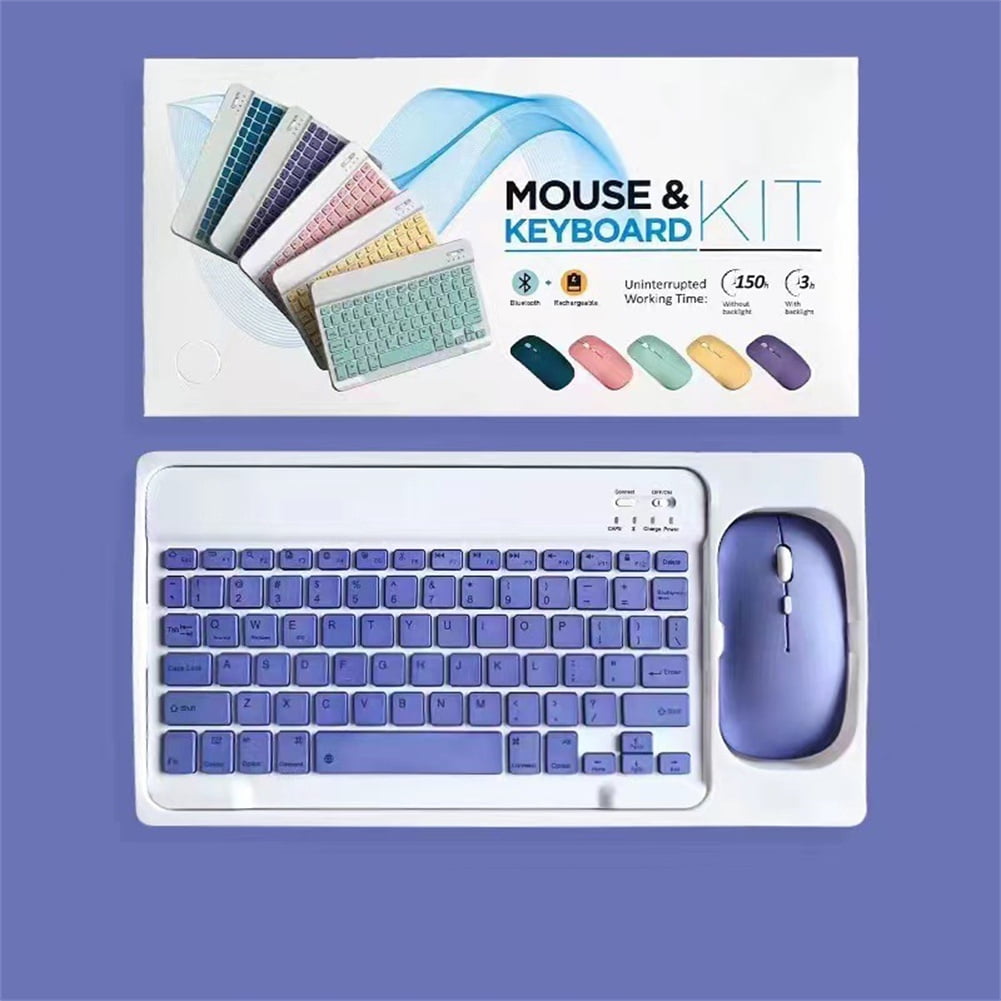Mini Rechargeable Wireless Bluetooth Keyboard Mouse Set For Tablet Phone