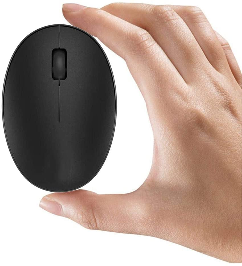 Mini Rechargeable Wireless Mouse, 2.4GHz Optical Travel Mouse Silent ...