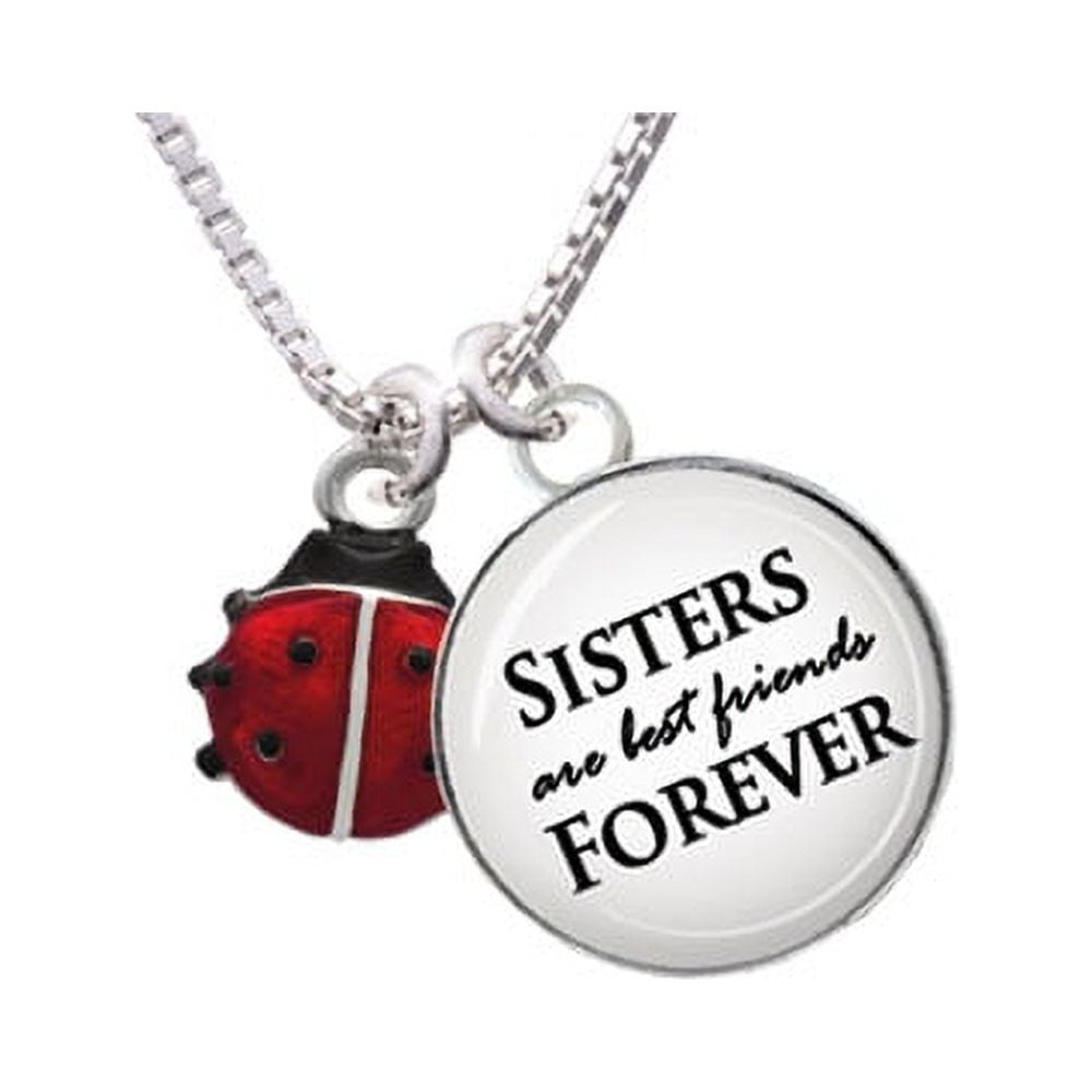 Mini Red Translucent Ladybug Sisters are Best Friends Forever Glass ...