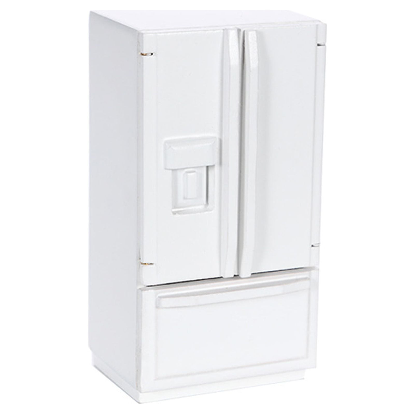 Mini Refrigerator Double Door Design DIY Accessories 1/12 Scale Kitchen ...