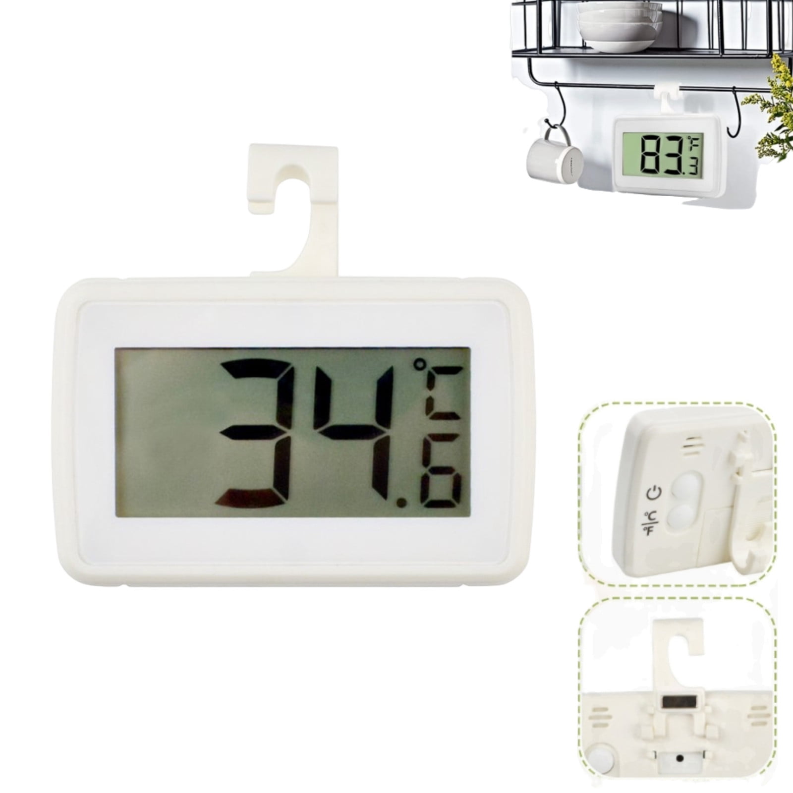 Mini Refrigerator Fridge with Digital Freezer Thermometer,Accurate ...