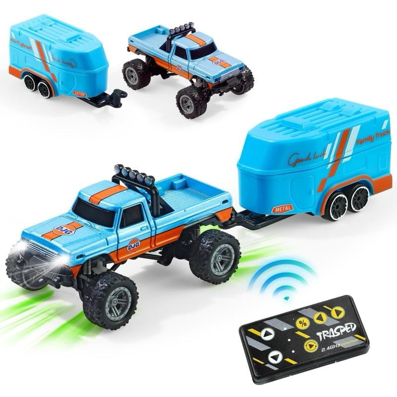 Mini Remote Control Car Toy for Kids Alloy RC Monster Truck Off-Road 1: ...