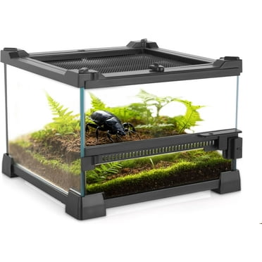 NEPTONION 32 Gallon Professional Glass Terrarium 18"x18"x24" Durable ...