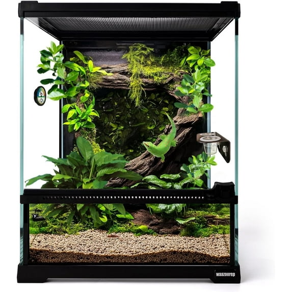 Mini Reptile Glass Terrarium Tank 8"x8"x12\u201C Full View with Front ...
