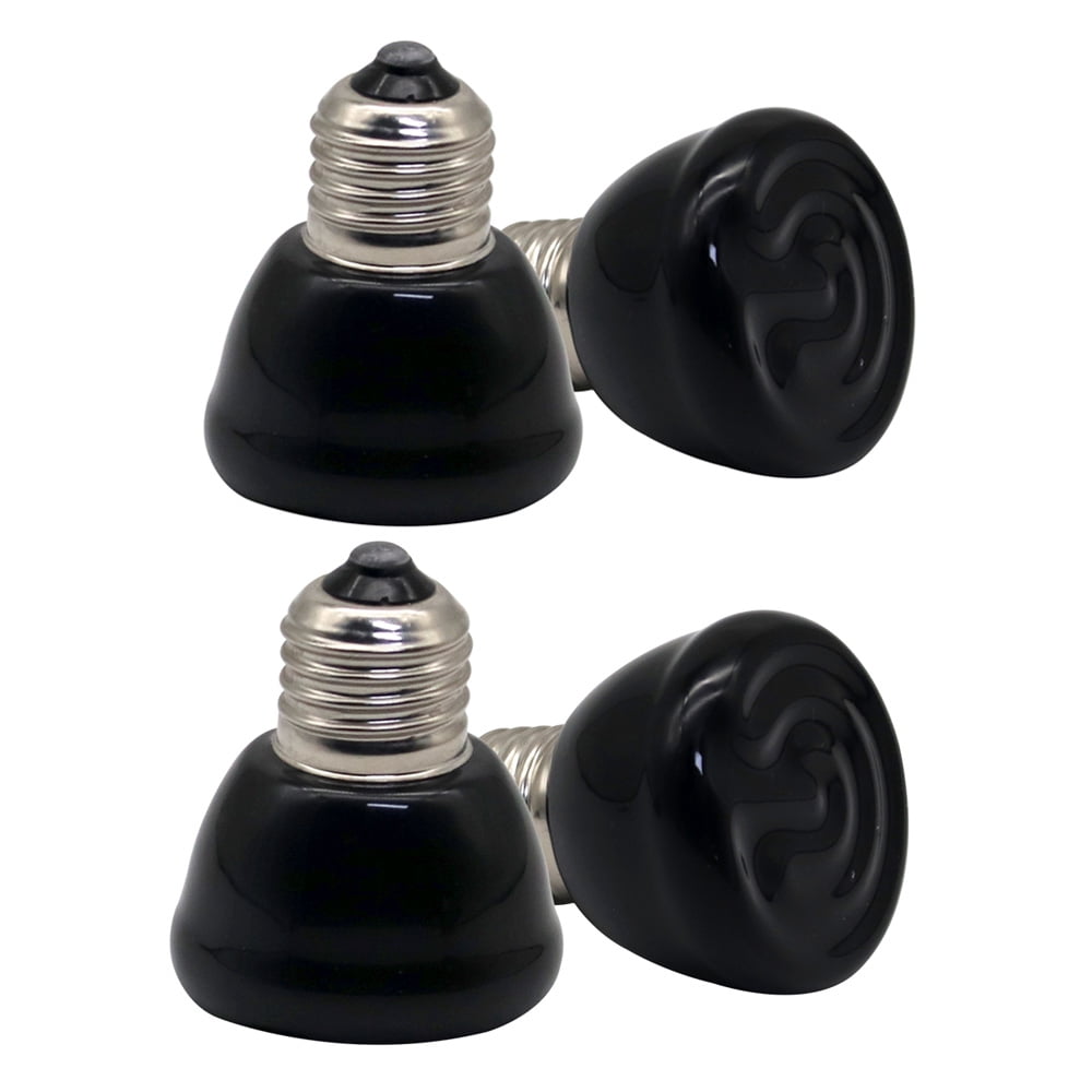 Mini Reptile Heat Lamp Bulb Ceramic Infrared Heat Emitter（4 Pack） E26 ...