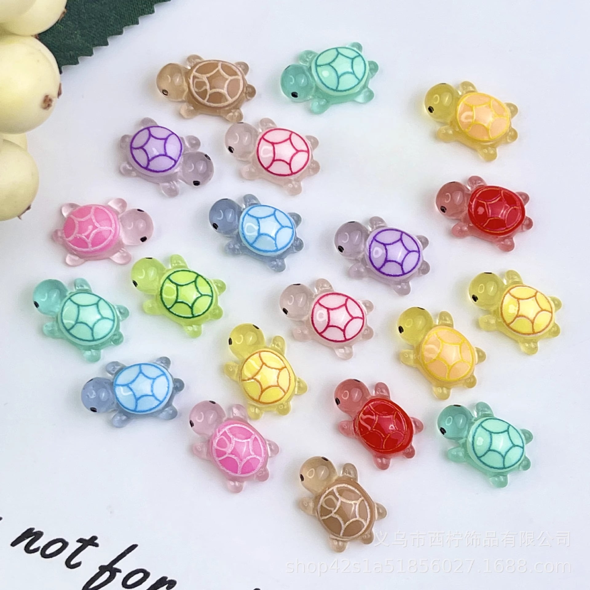 Mini Resin Animals Turtles Night Glow, Mini Animals Figures, Miniature ...