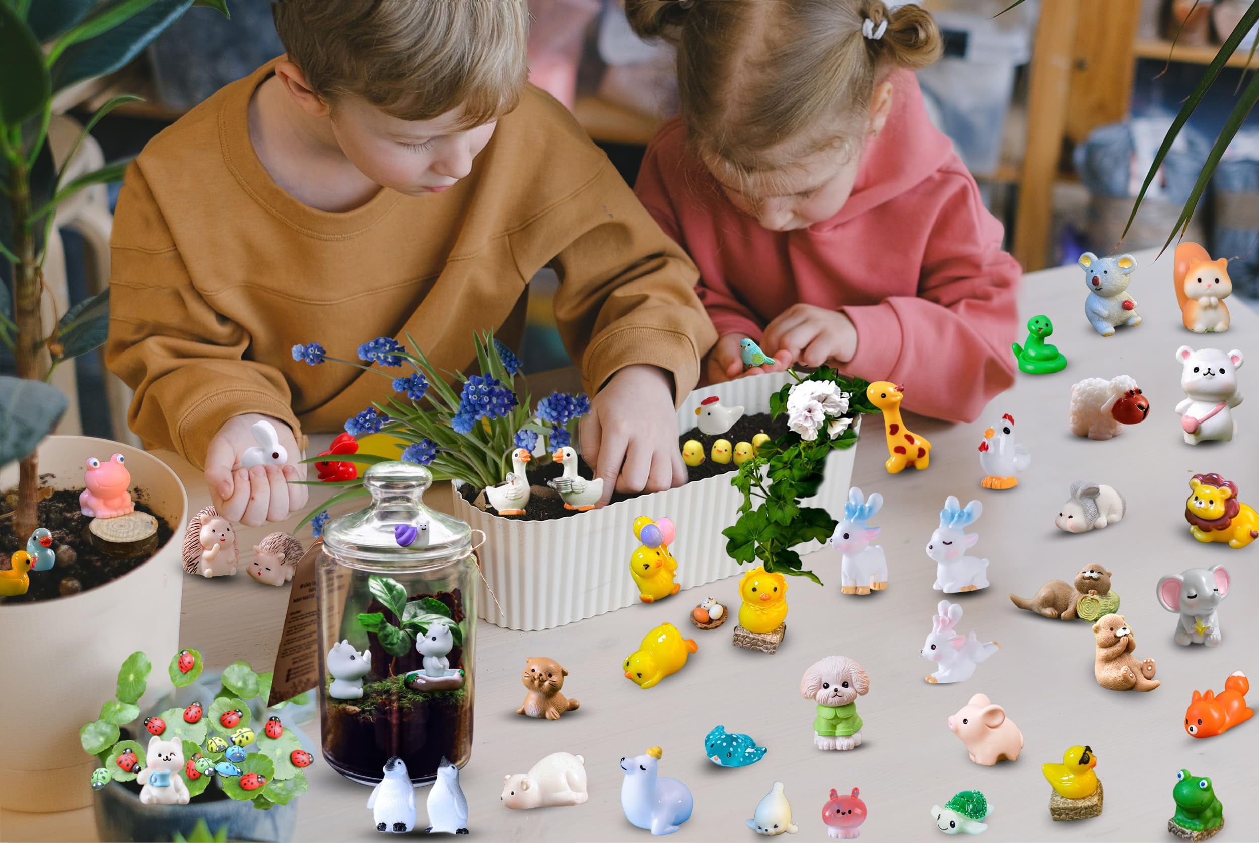 Mini Resin Animals Variety Pack to Hide for Prank Tiny Resin Animals ...