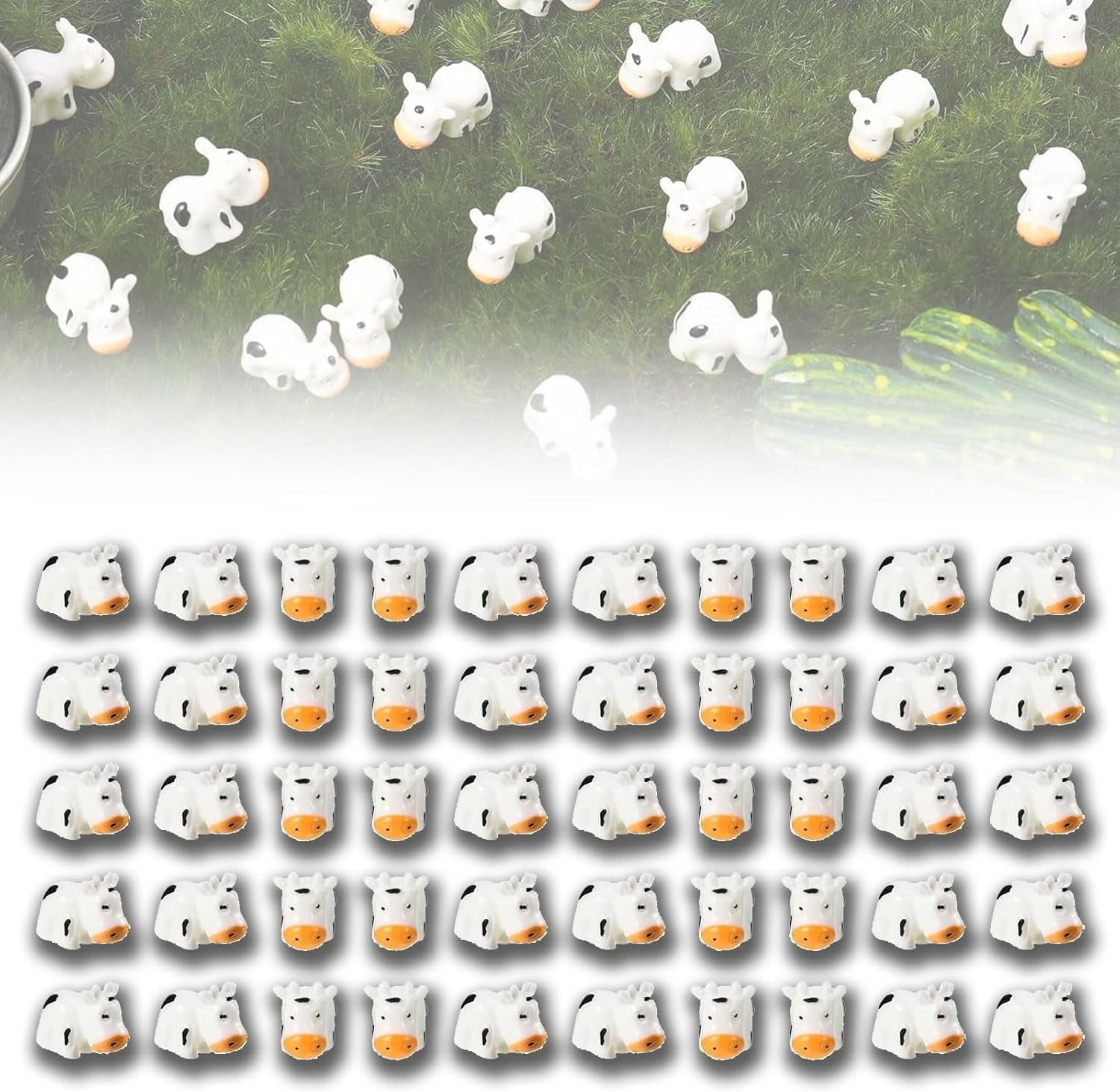 Mini Resin Cows, Miniature Resin Forest Animals Figures Set, Bulk Tiny ...