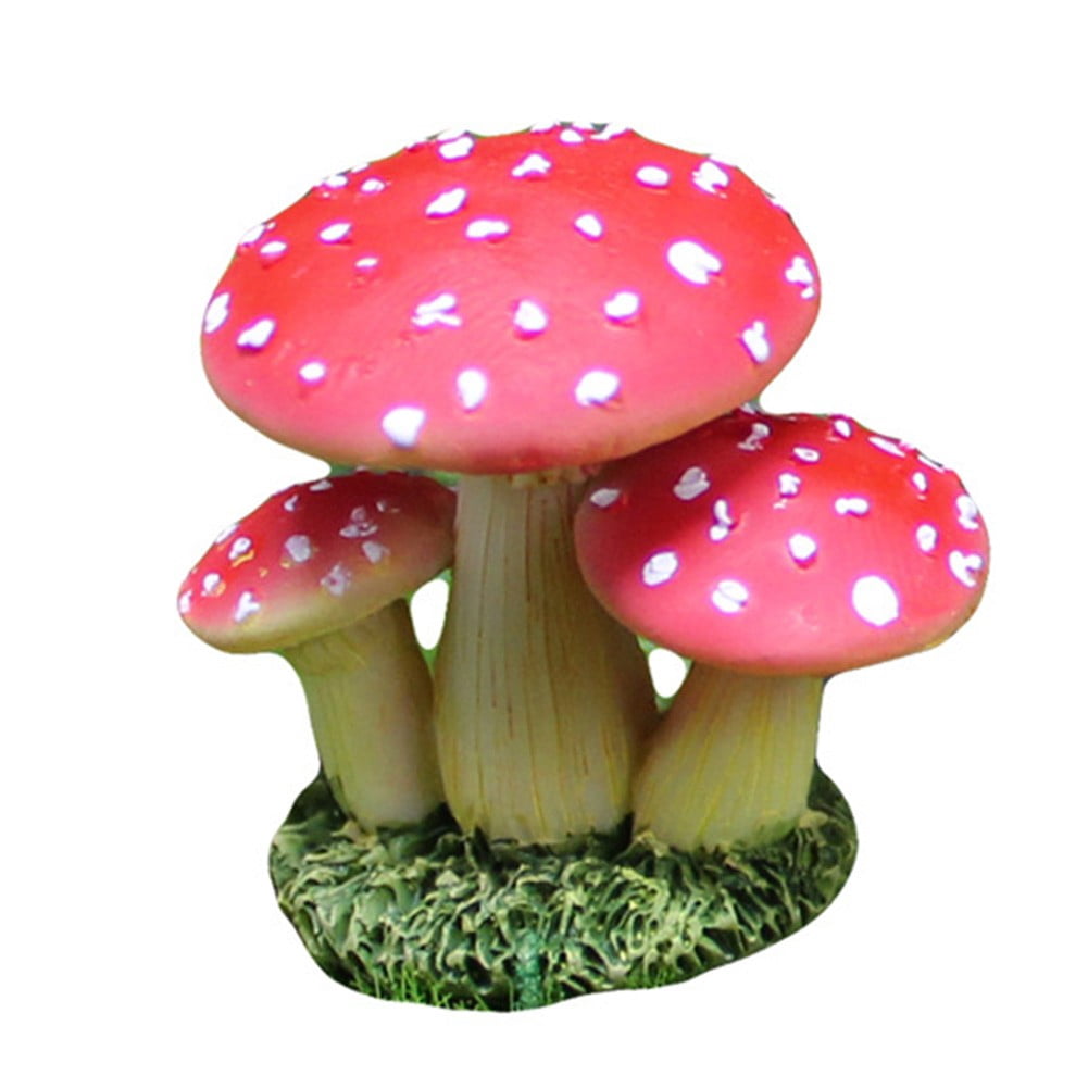 Mini Resin Mushroom Statue Diy Mini Landscape Garden Terrace Desktop ...