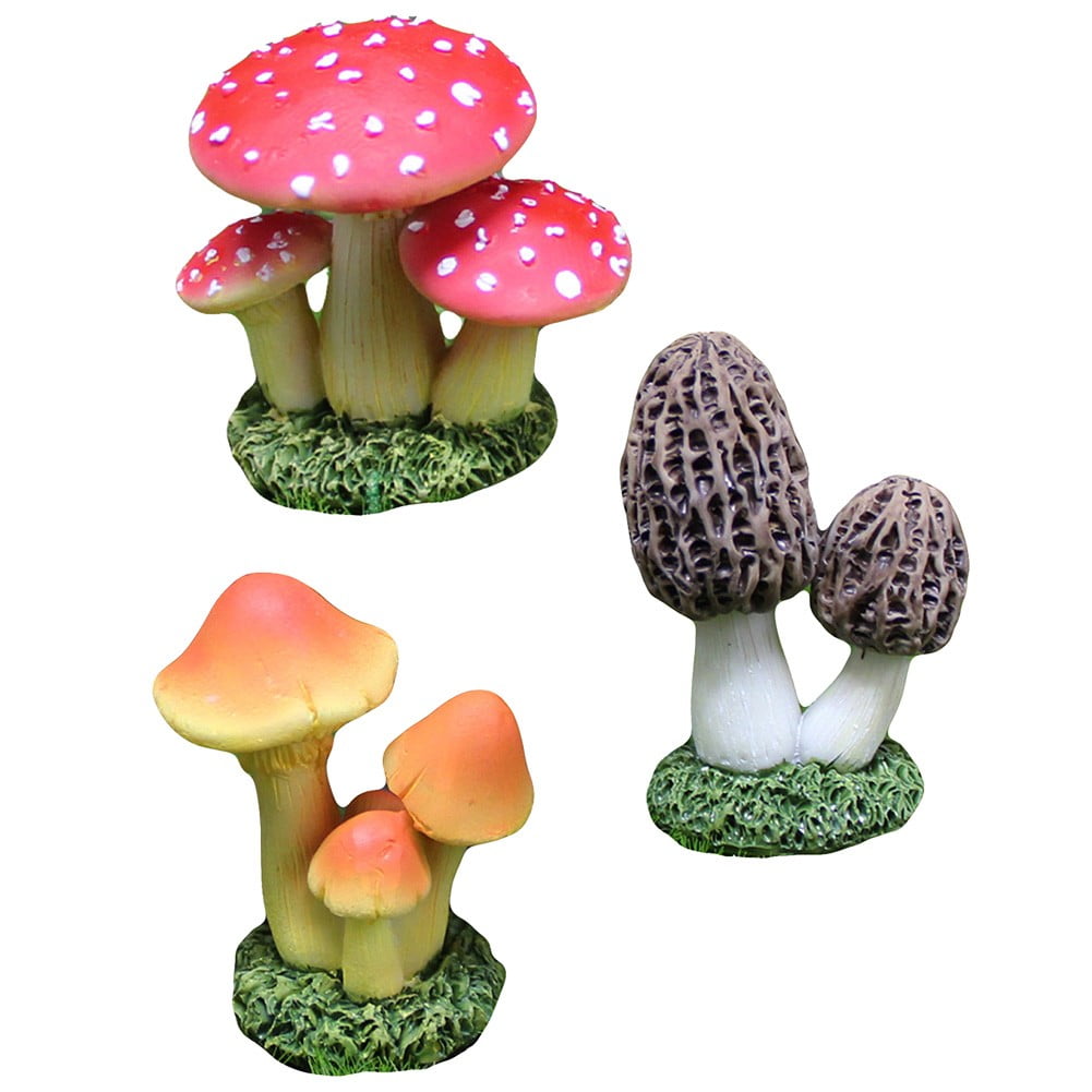 Mini Resin Mushroom Statue Diy Mini Landscape Garden Terrace Desktop ...