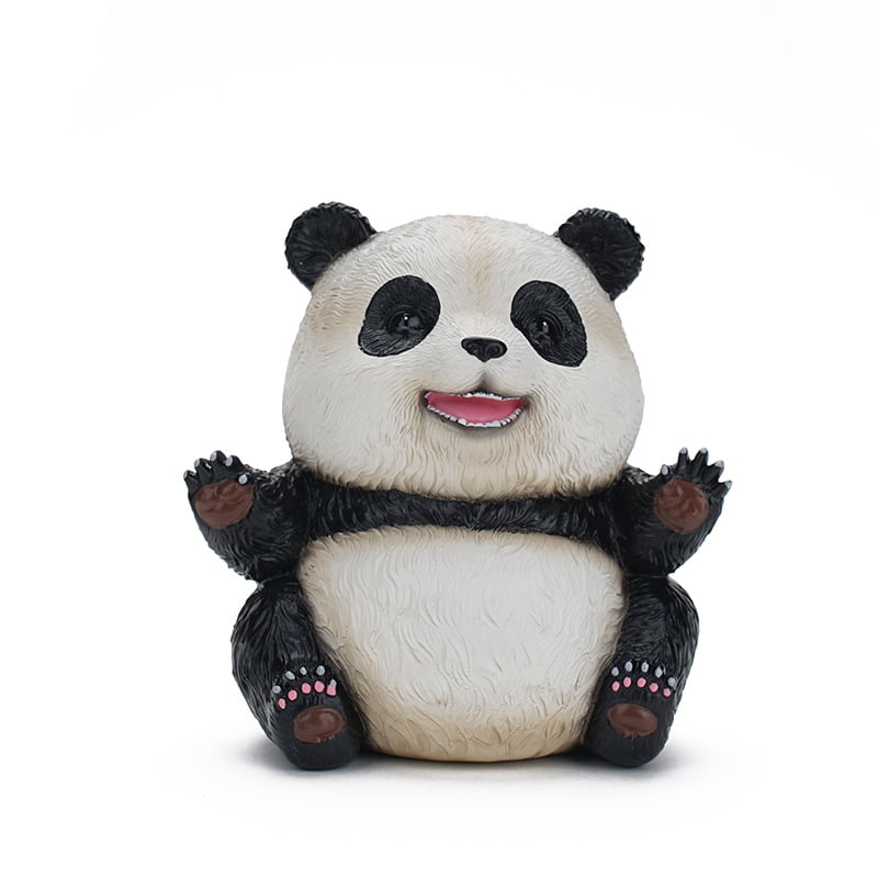 Mini Resin Panda Figurines Cute Panda Sculpture Desktop Animals ...