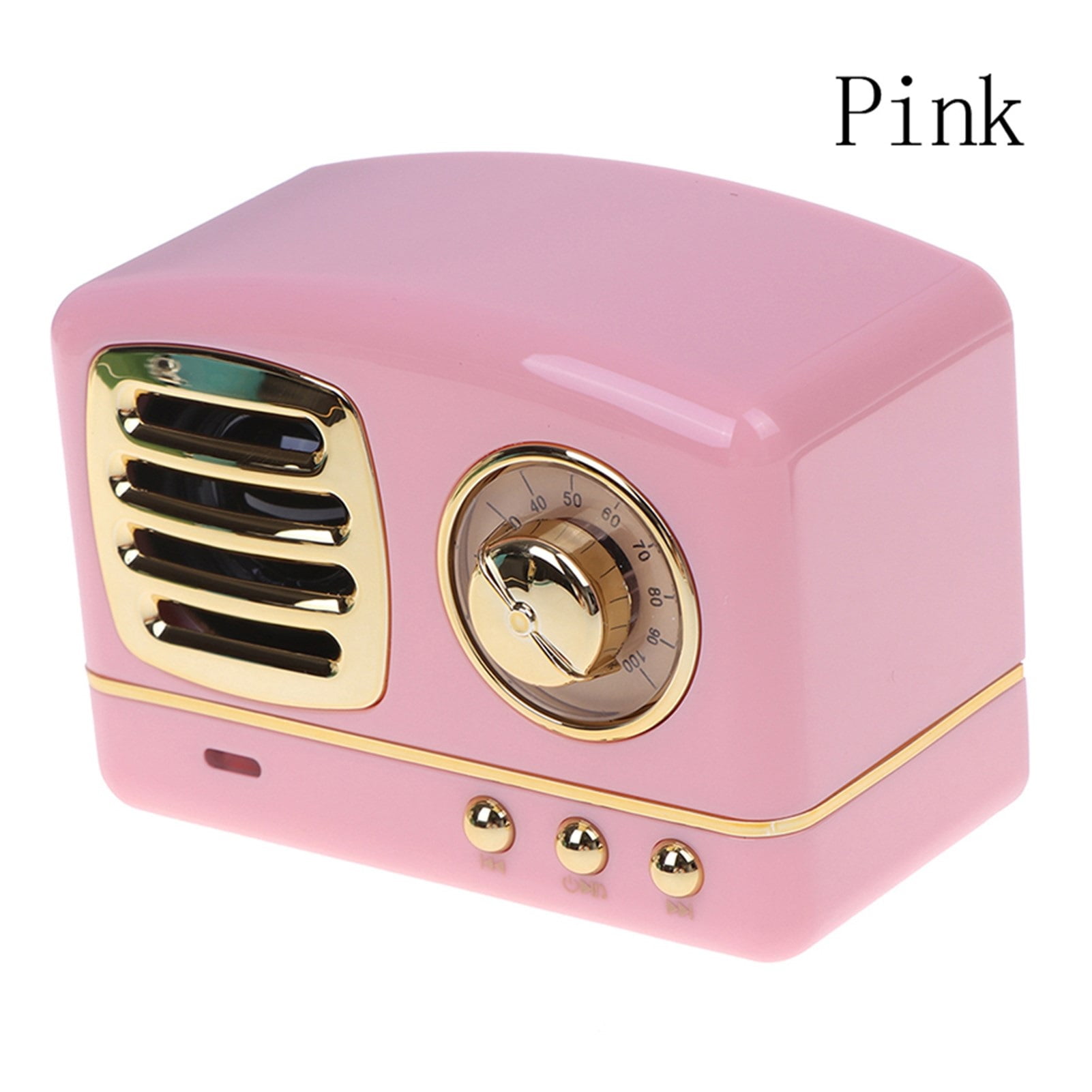 Mini Retro Bluetooth Speaker Vintage Wireless Stereo Support FM Radio ...