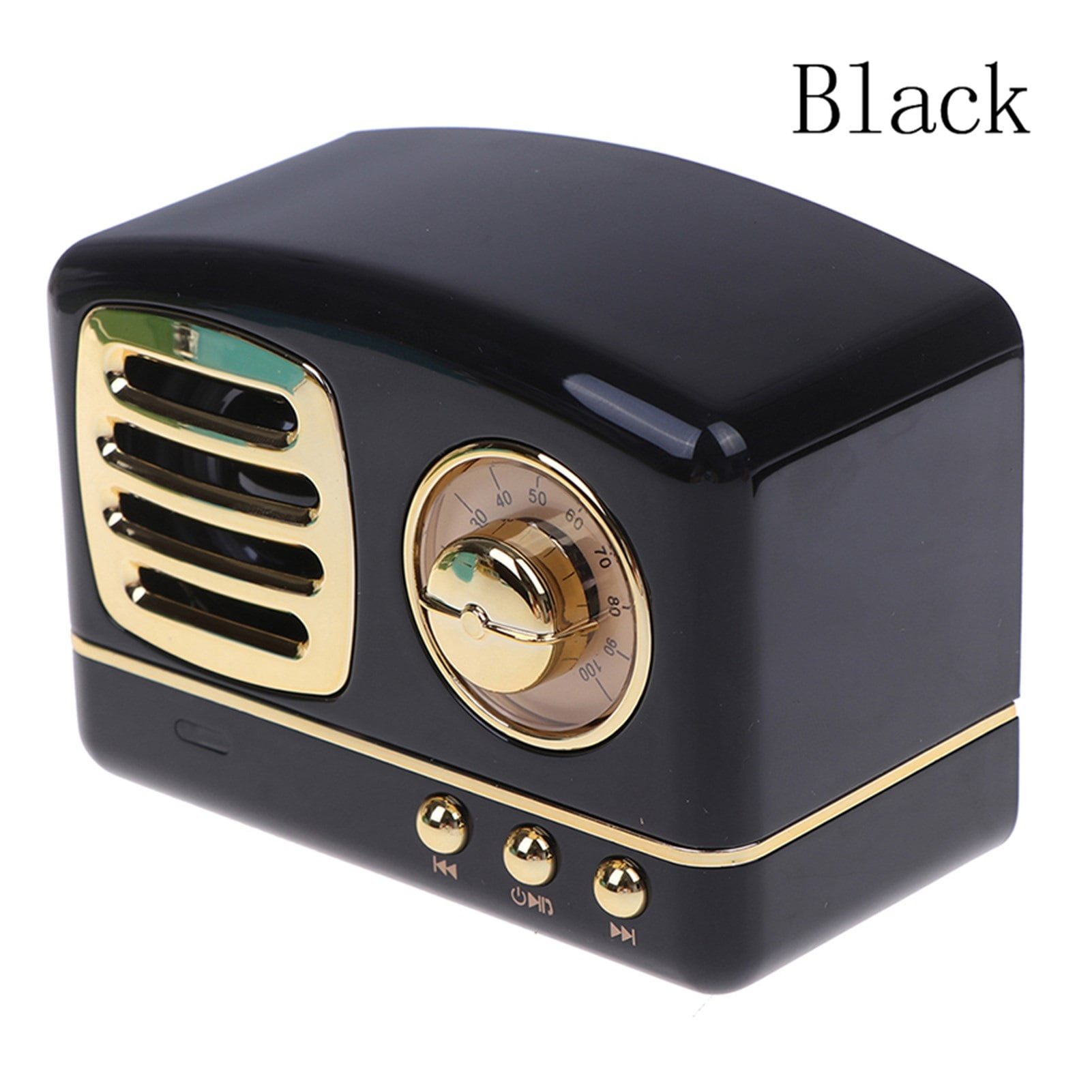 Mini Retro Bluetooth Speaker Vintage Wireless Stereo Support FM Radio ...