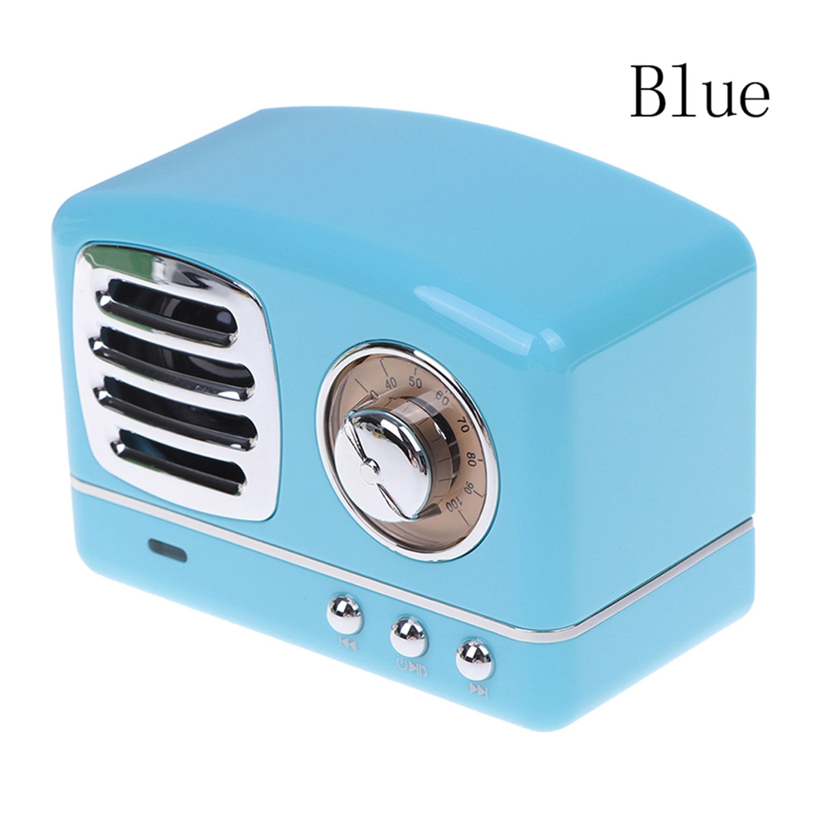 Mini Retro Bluetooth Speaker Vintage Wireless Stereo Support FM Radio ...