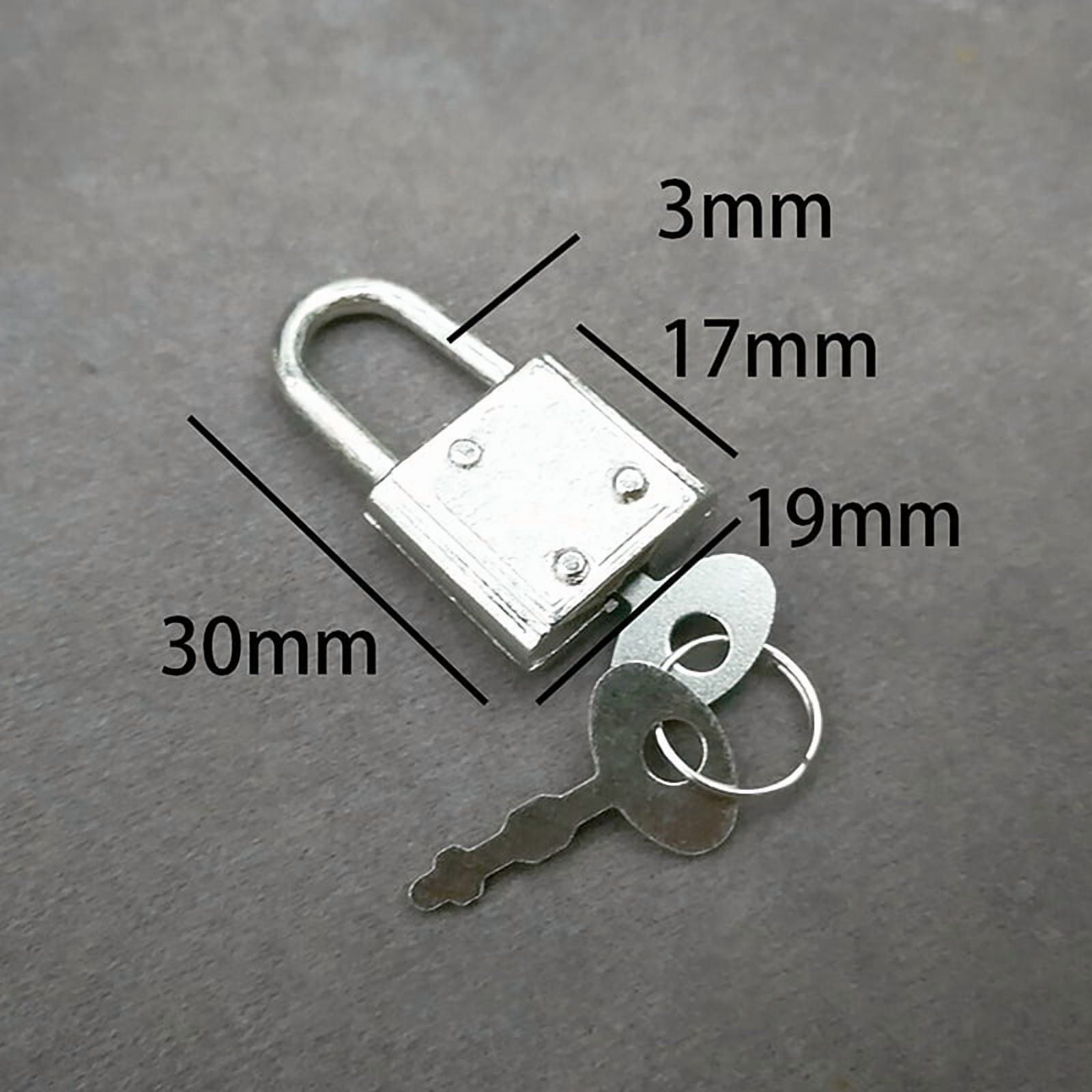 Mini Retro Padlock for Notepad Diary Small Luggage Box Lock With Keys ...