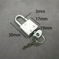 Mini Retro Padlock for Notepad Diary Small Luggage Box Lock With Keys ...