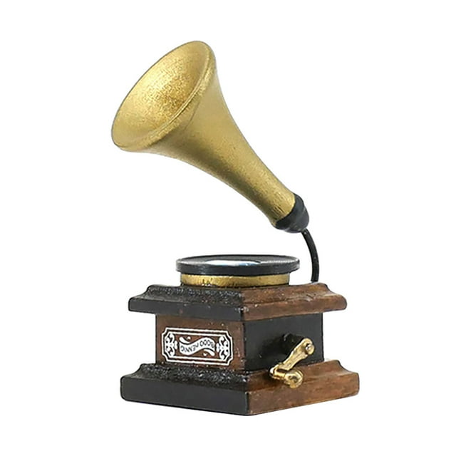 Mini Retro Phonograph Simulation Miniature Gramophone Model Toy for ...
