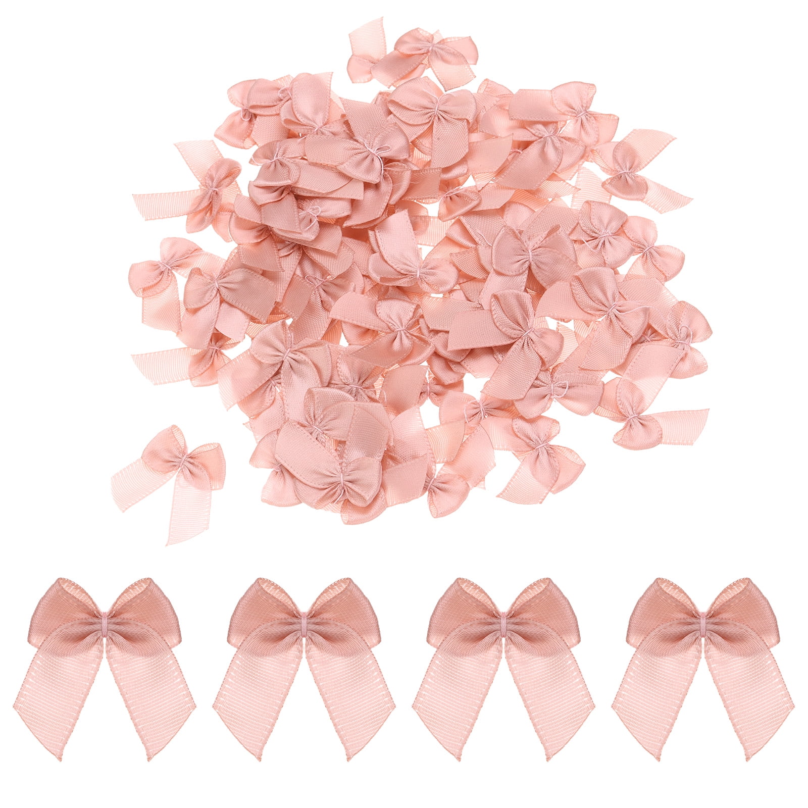 Mini Ribbon Bow Mini Fabric Satin Ribbon Flower Bows for Craft DIY ...