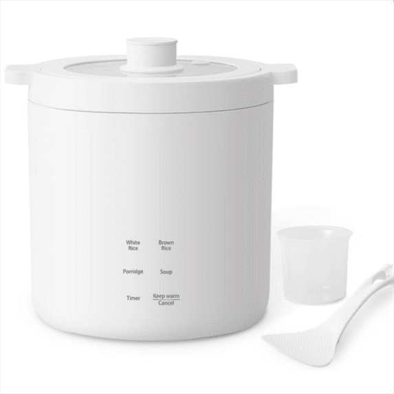Mini Rice Cooker 2 Cup Uncooked, Small Electric Cooker, with 4 Cooking ...