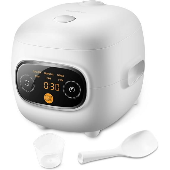 Mini Rice Cooker 4 Cups Cooked/2 Uncooked, Portable Non-Stick rice ...
