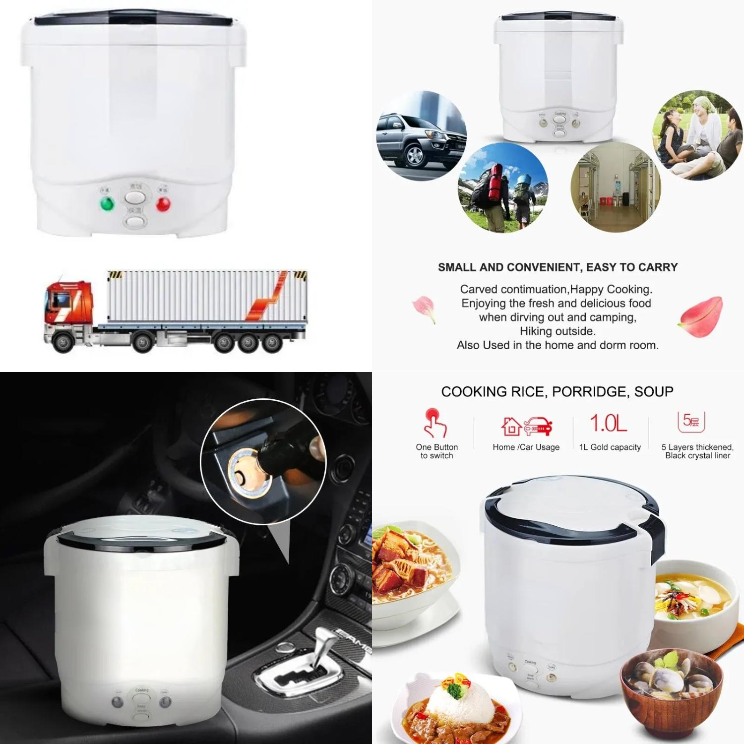Mini Rice Cooker Portable MultiCooker Household Rice Cookers 12V 24V ...