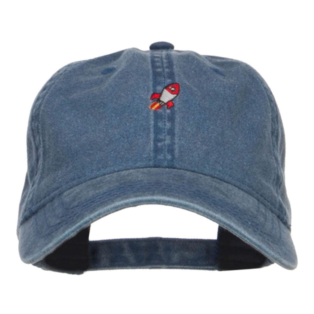 Mini Rocket Embroidered Washed Cap - Navy OSFM - Walmart.com