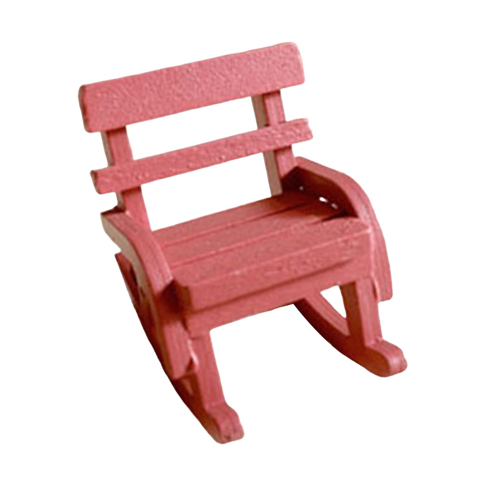 Mini Rocking Chair Dollhouse Furniture for Micro Landscape Diorama ...