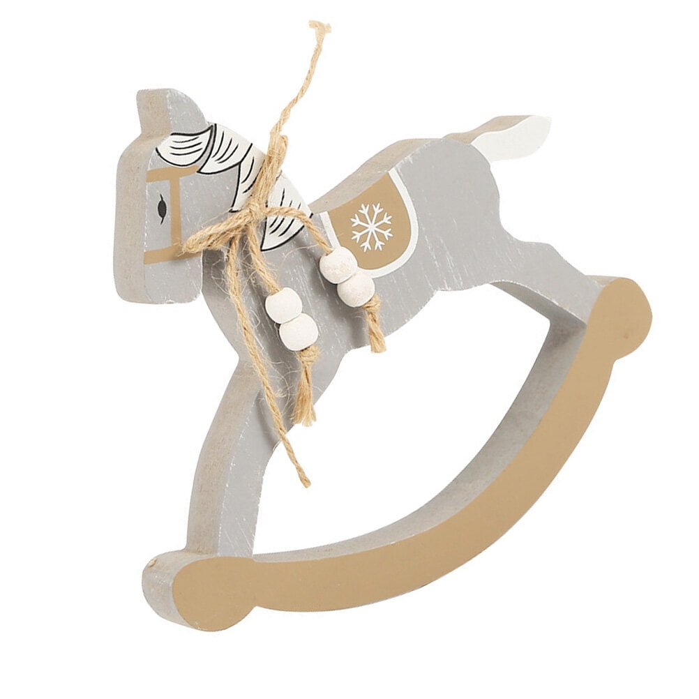Mini Rocking Horse Baby Rocker Ornaments Rockers Horses Balance Wood ...