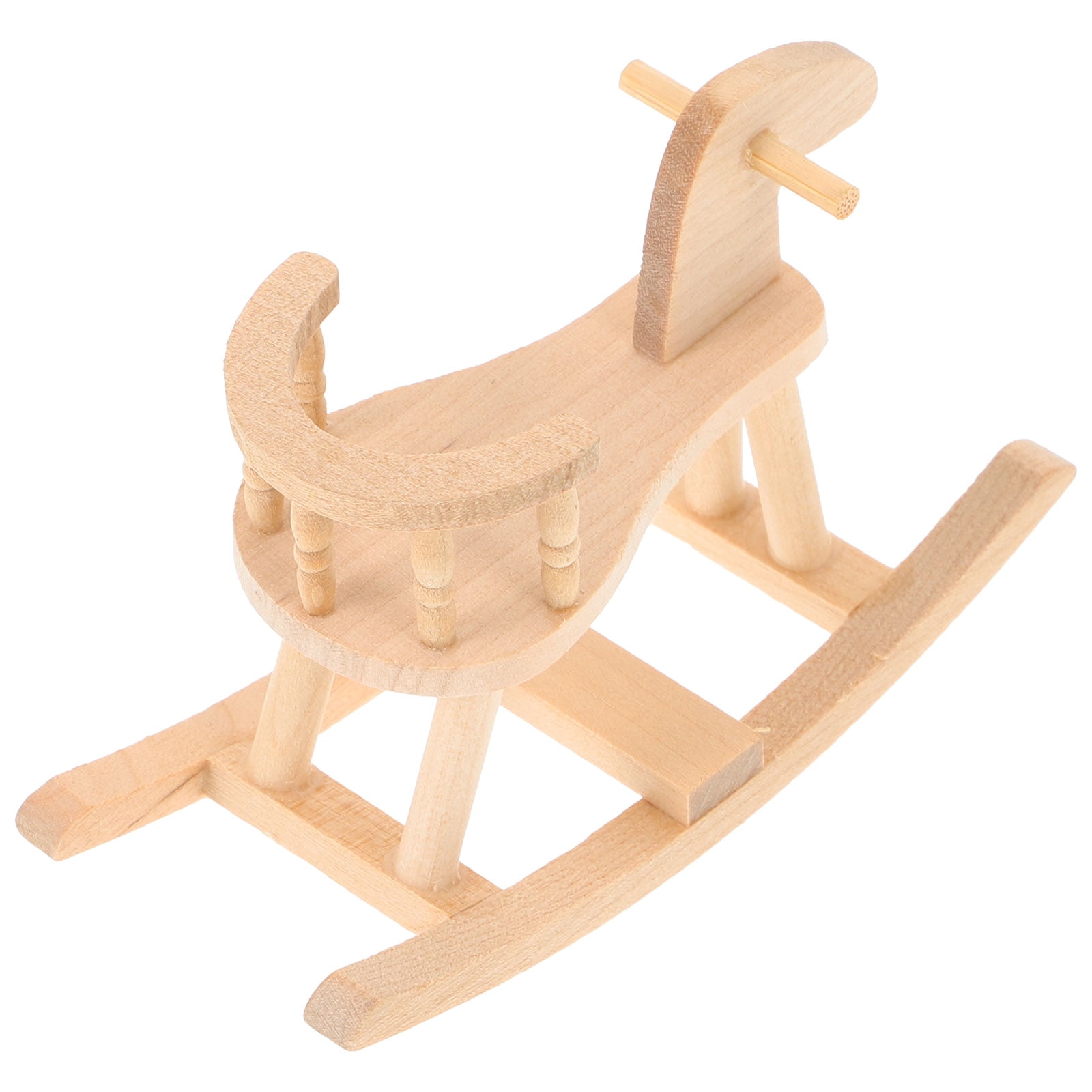 Mini Rocking-horse Model Doll House Furniture Model Miniature Rocking ...
