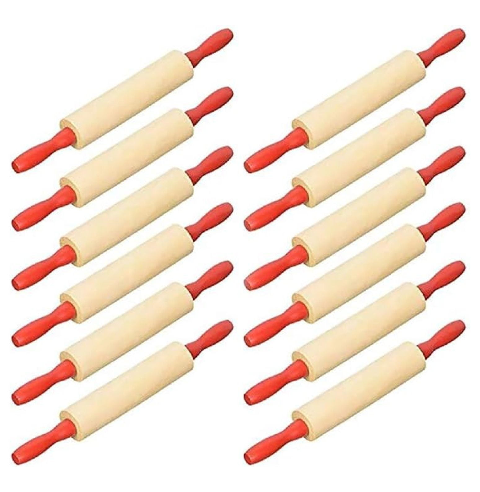 Mini Rolling 7.5 Inch Rolling Pin for Play Dough - Wood Kids Rolling ...