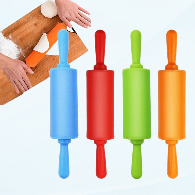 Mini Rolling Pins for Kids 4 Pack, Plastic Handle Rolling Pins 9 Inch ...