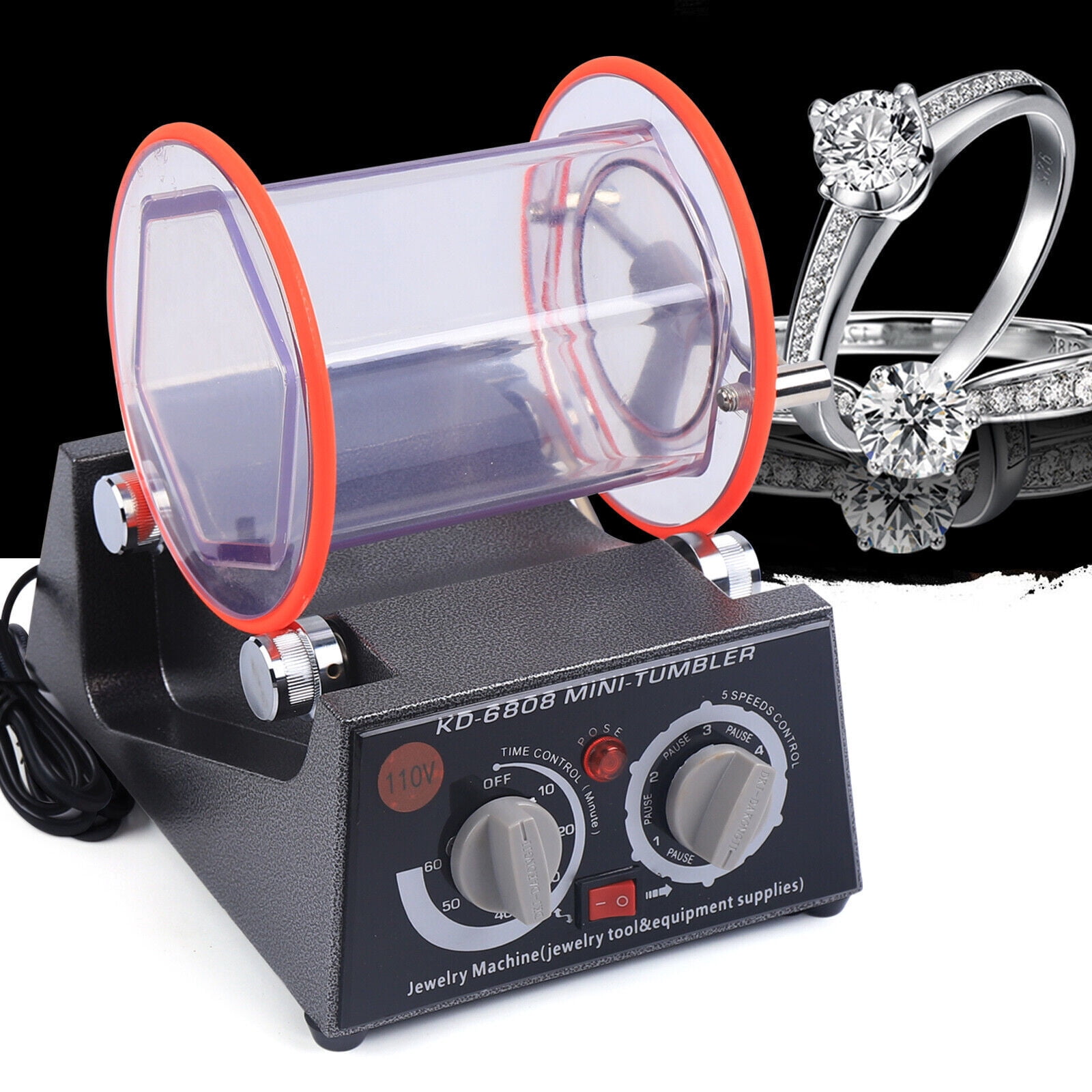 Mini Rotary Tumbler Surface Polisher Jewelry Polishing Finishing ...