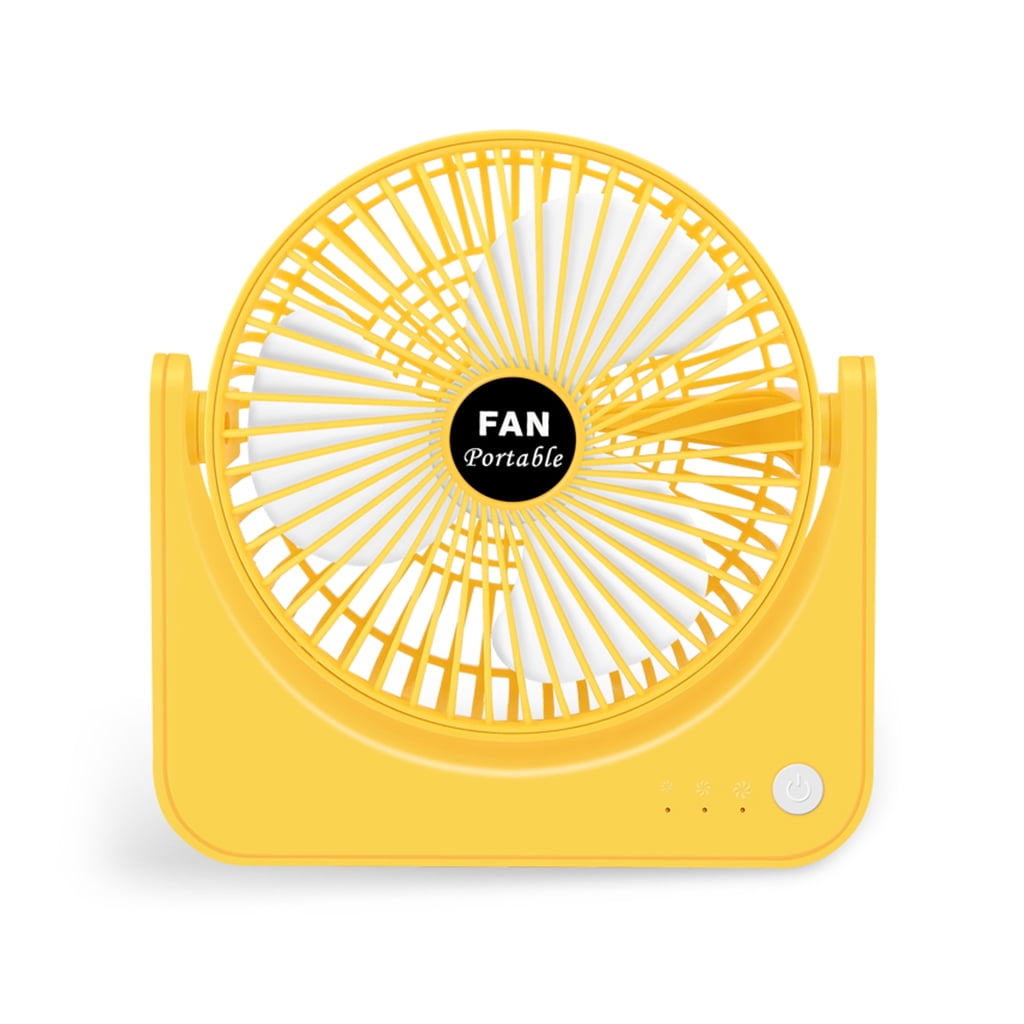 Mini Rotatable USB Table Fan Rechargeable Ultra-quiet 3D Airflow ...