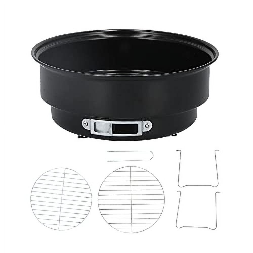 Mini Round Barbecue Grill Set, Portable Cast Iron Charcoal Grill for Home Kitchen Outdoor BBQ ...