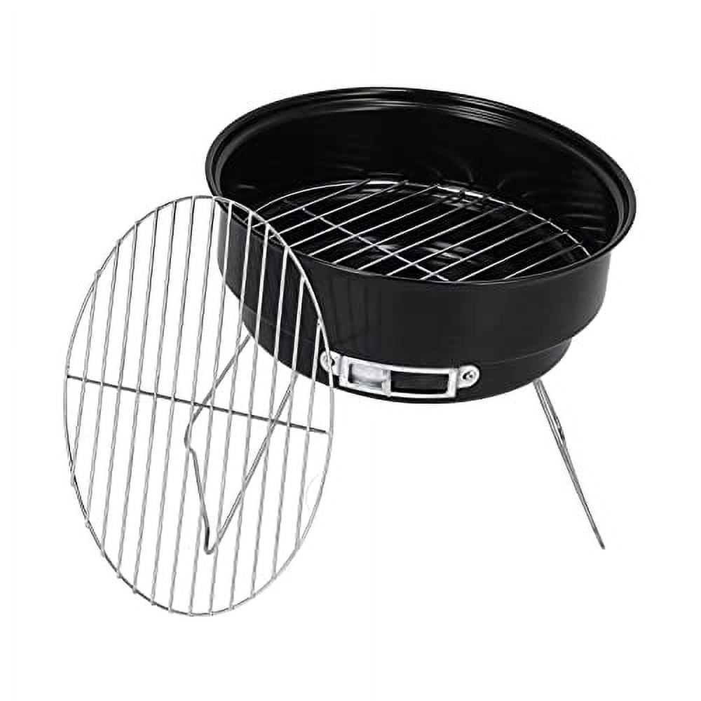 Mini Round Barbecue Grill Set, Portable Cast Iron Charcoal Grill for ...
