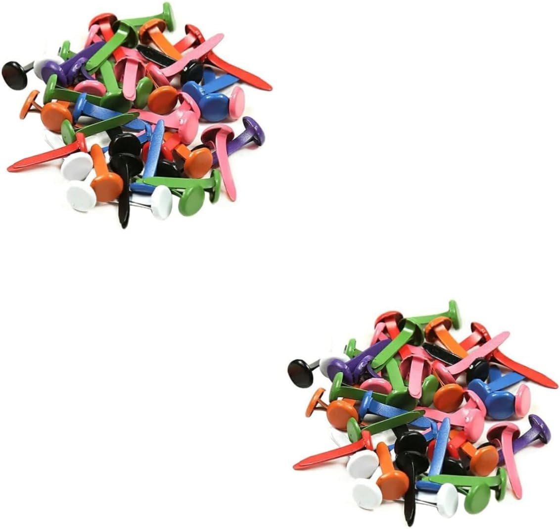 Mini Round Brads 300 Pcs Metallic Bra Kidspara Mesa De Pastel Brads ...