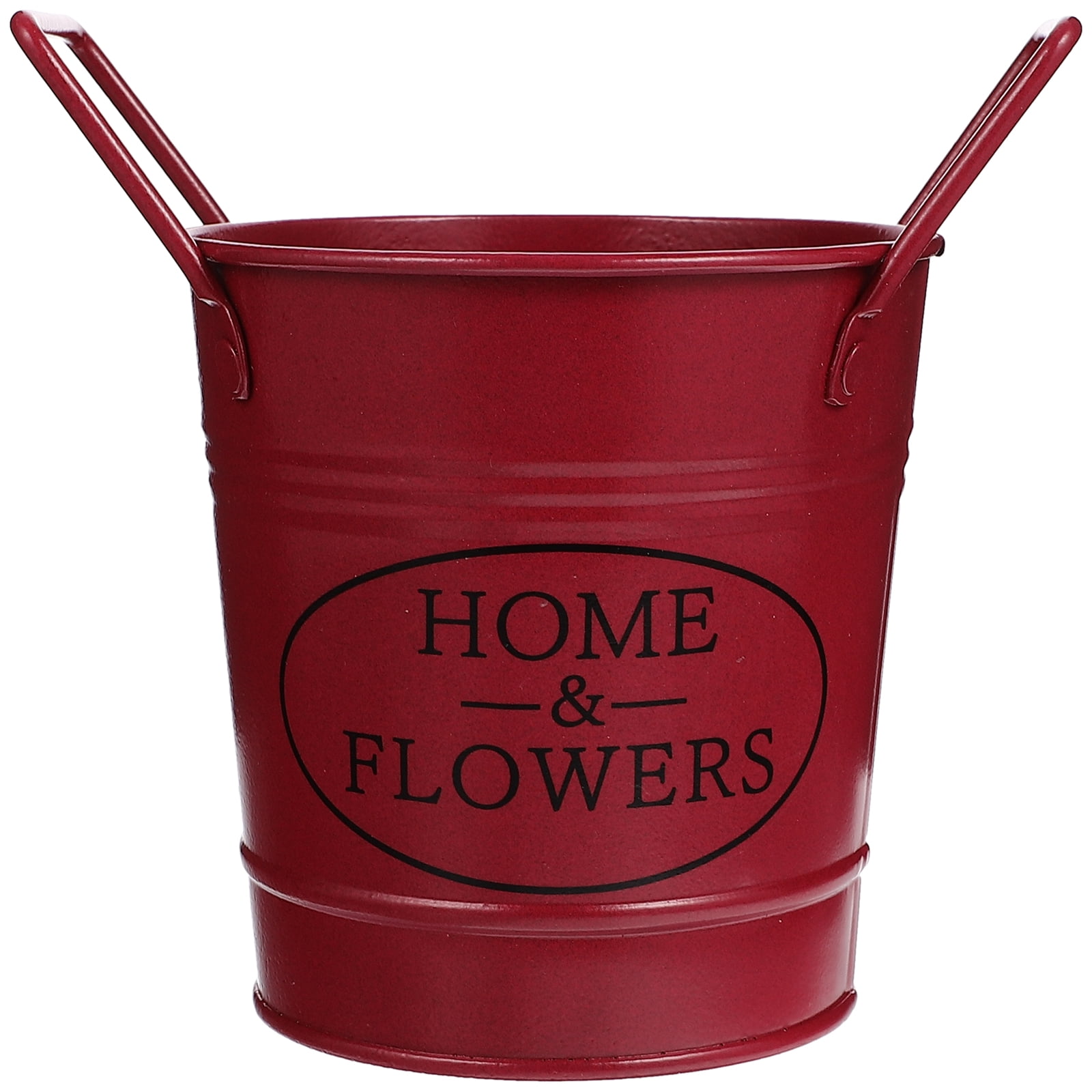 Mini Round Flower Pot Plant Bucket Home Decoration bucket Metal Bucket ...