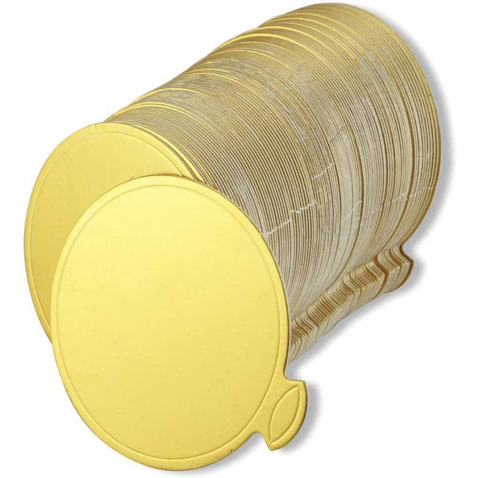 Mini Round Golden Cardboard Cake Base, Mousse Plate, 100 Pieces Paper ...