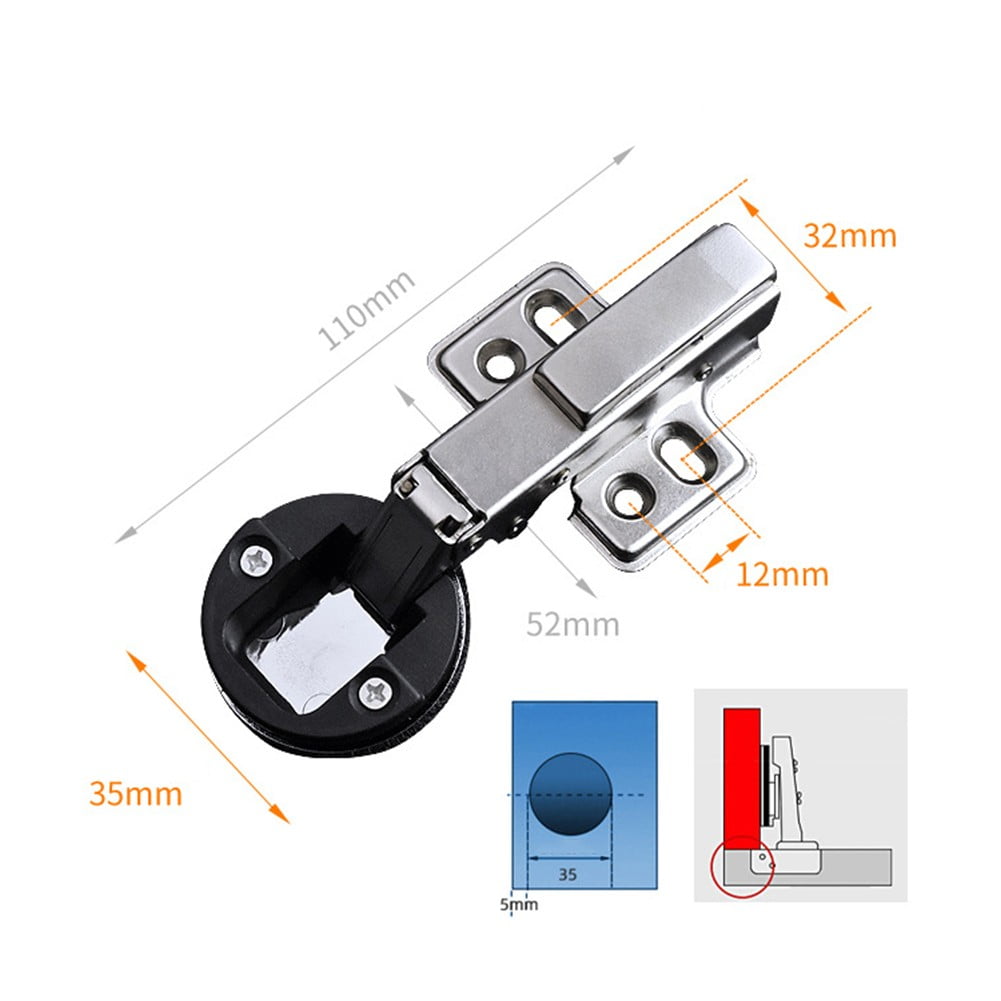 Mini Round Head Glass Hinge Damping Hydraulic Buffer Glass Furniture ...