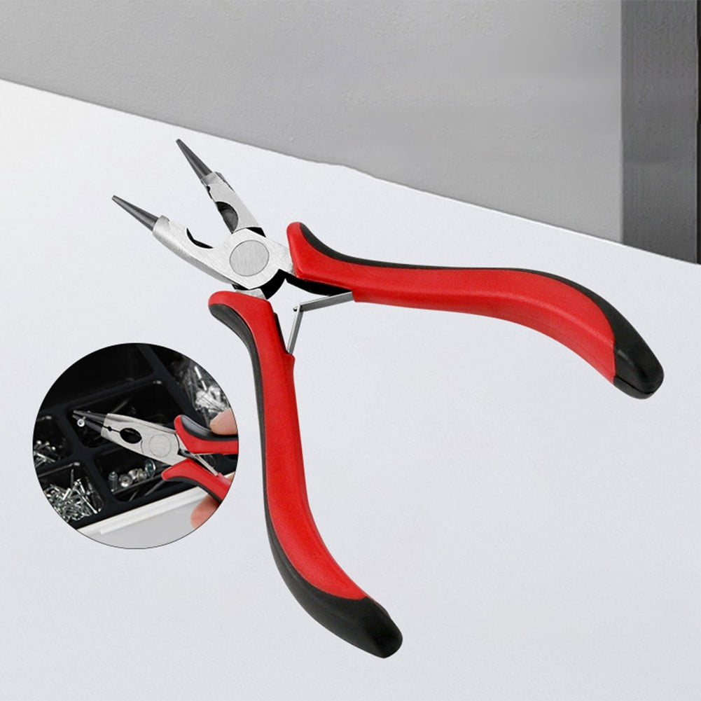 Mini Round Nose Pliers Tapered Jaws Pvc Handles for Diy Crafts Jewelry ...