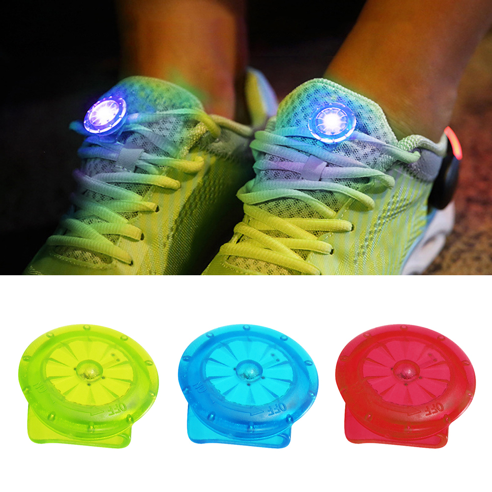 Mini Round Shoes Clip LED Light Night Running Cycling Sport Bright ...
