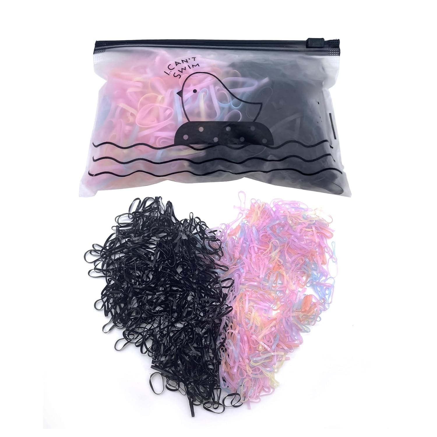 Mini Rubber Bands, 1000 PCS Soft Rubber Bands for Hair Suitable for Baby Girls Infants Kid ...